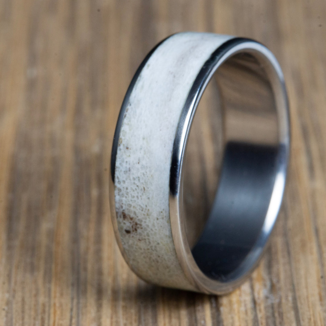 Deer antler ring – Peacefield Titanium
